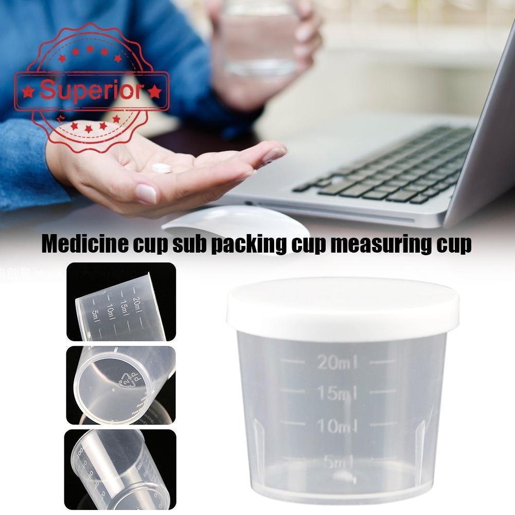 Guided Measuring Cup Container Pot For Medicine Medication In Plastic ...