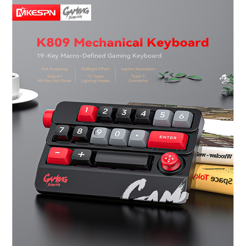 JOMAA Portable Joystick Mechanical Keyboard Full Hot Swappable Key USB ...