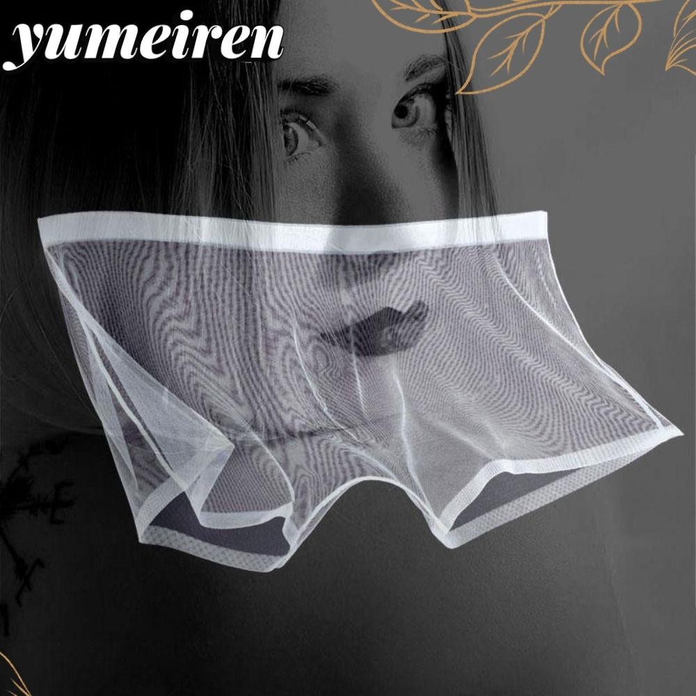 YUMEIREN Men's Underwear, Briefs Bulge Ice Silk Transparent Boxers ...