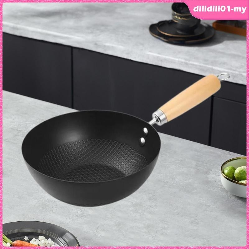 [DilidilidaMY] Wok Pan Iron Wok 20cm Non Coating Nonstick Kitchen ...