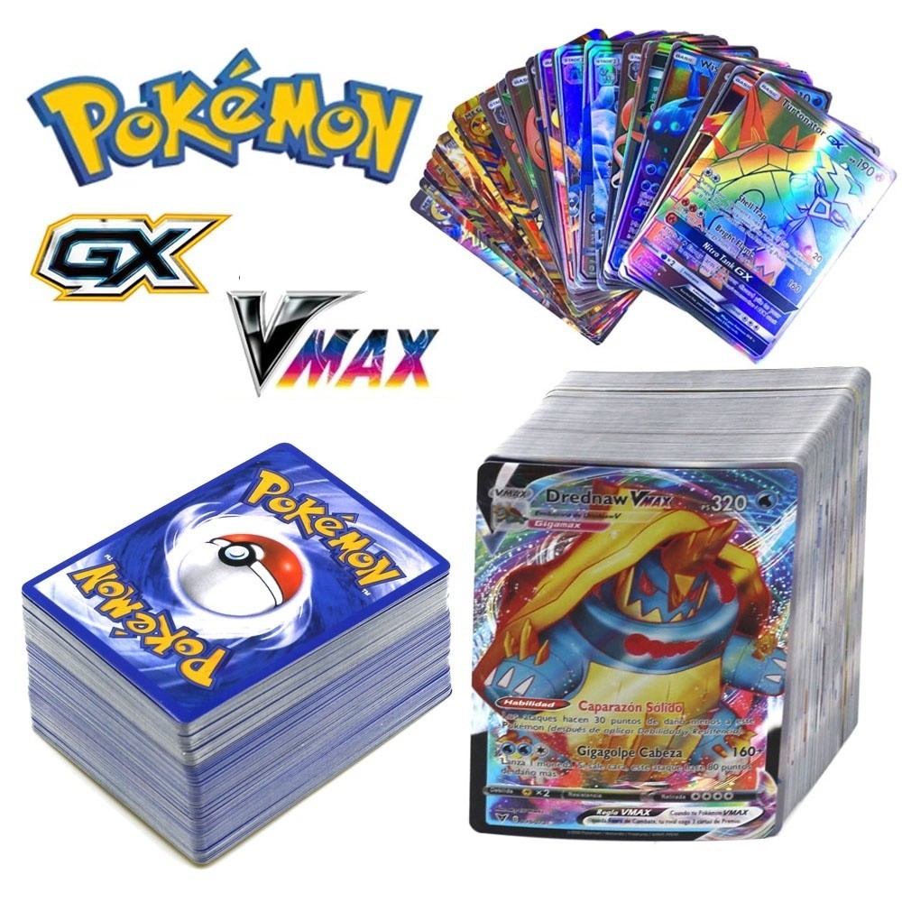 Customized 100 Pcs Pokemon Cards VMAX MEGA GX EX | Shopee Malaysia