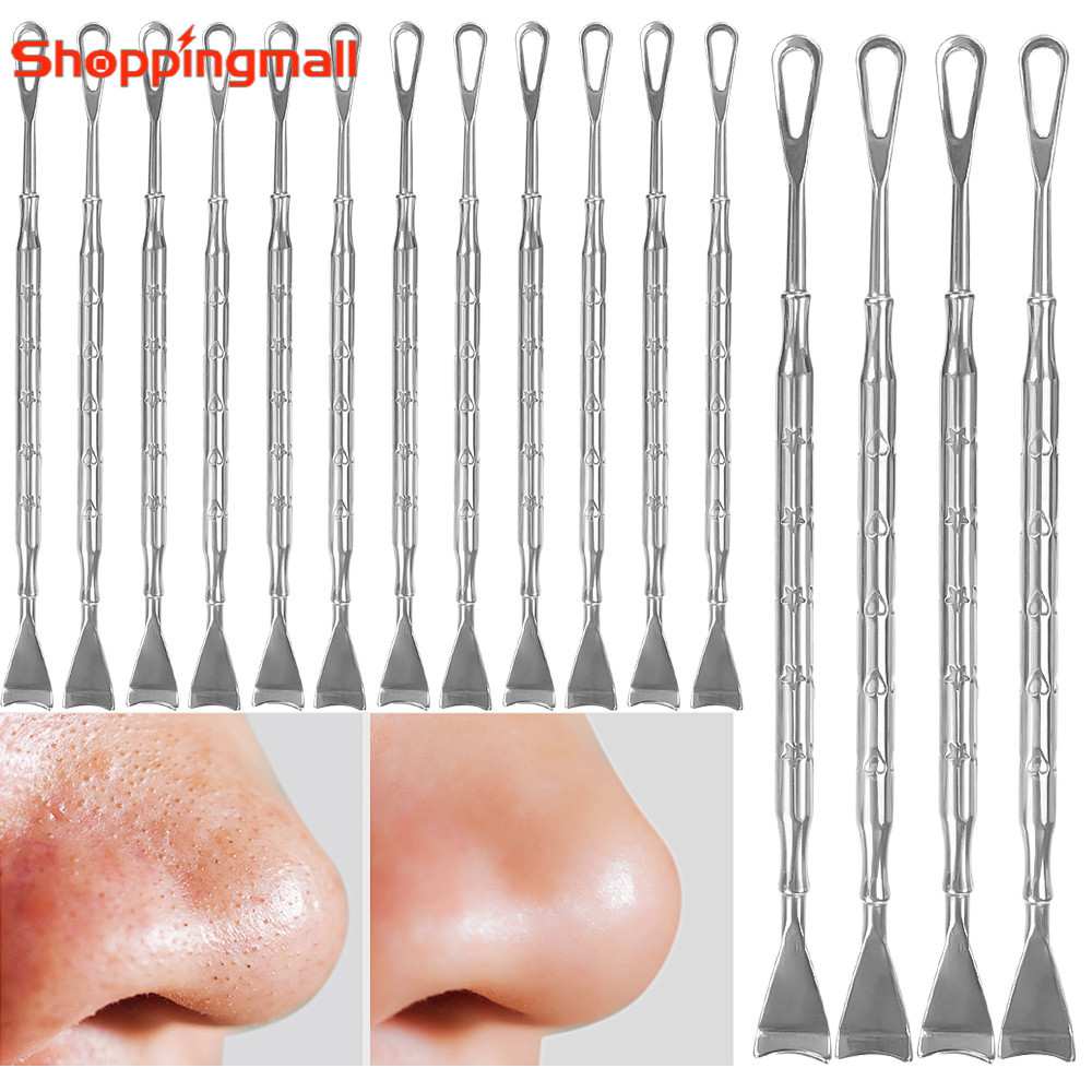 5/10Pcs Double-Headed Stainless Steel Nose Pimple Needle Nose Blackhead ...