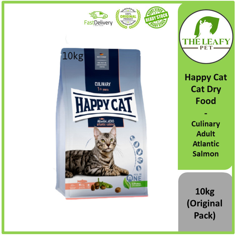 Happy Cat Dry Cat Food Culinary Adult Atlantic Salmon - 10kg Original ...