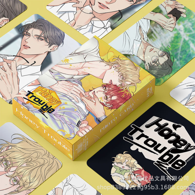 50-55pcs Manga Manhwa JinX Laser Holographic Lomo Cards HONEY TROUBLE ...