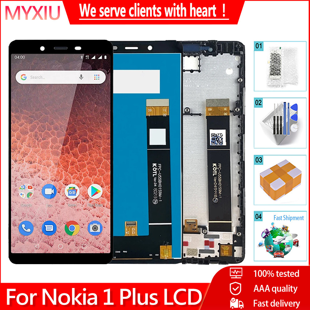 5.45 inches For Nokia 1 Plus TA-1130 TA-1111 TA-1123 TA-1127 LCD Display Touch Screen With Frame ...