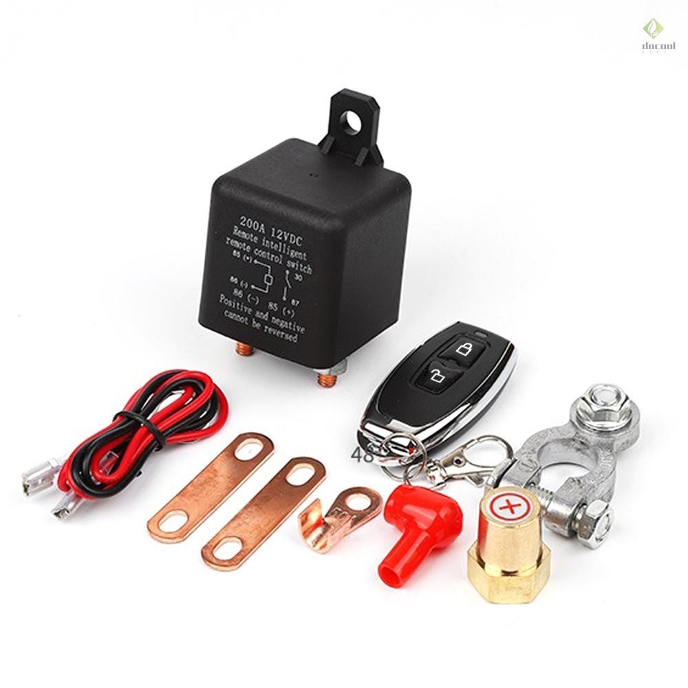 12 V Car Relay 200A Remote Dual Wireless Remote Disconnect Switch ...