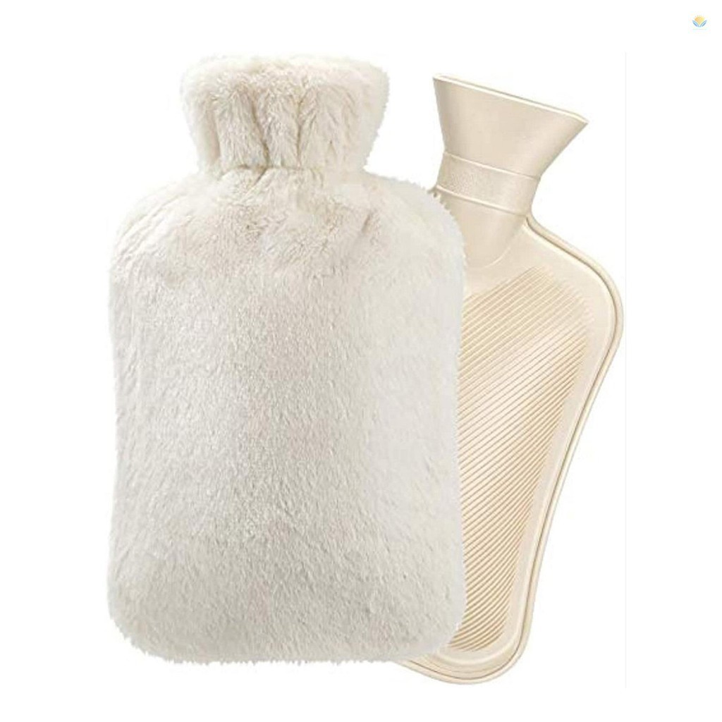 Hot Water Bag with Plush Cover 2L Large Capacity Rubber Hot Water ...