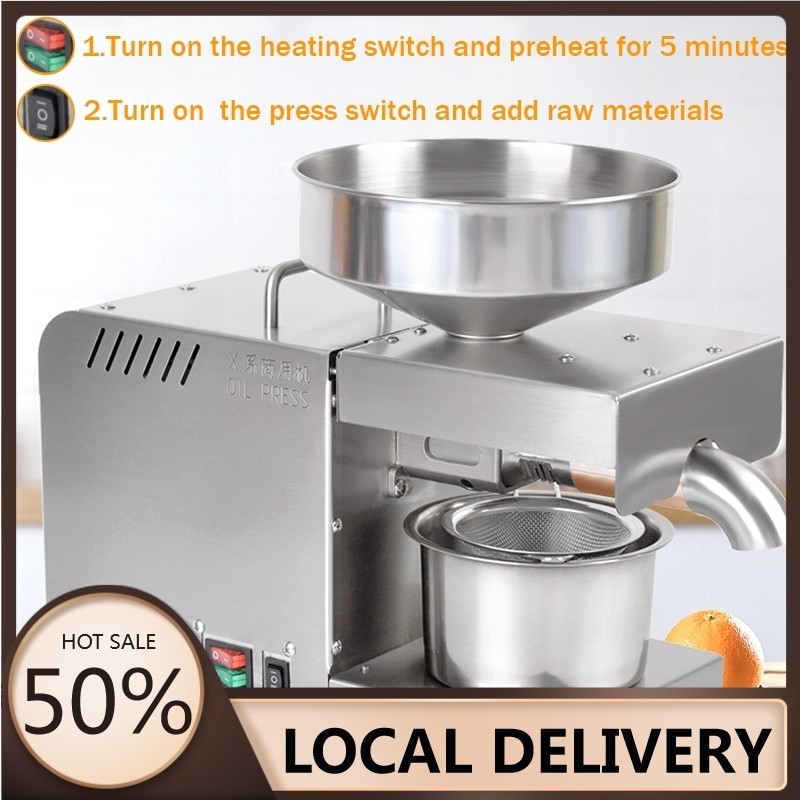 500-1500W Oil Press Equipment Stainless Steel Oil Pressure Peanutss ...