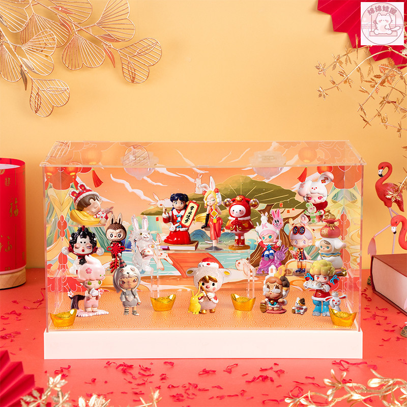 Popmart Display Box POPMART Year Old Rabbit Prosperity Series Mystery ...