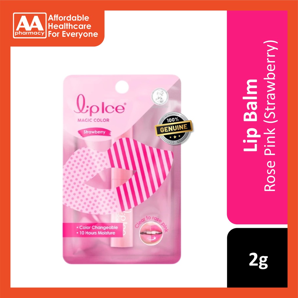 LipIce Magic Color Lip Balm (Rose Pink Strawberry) 2g | Shopee Malaysia
