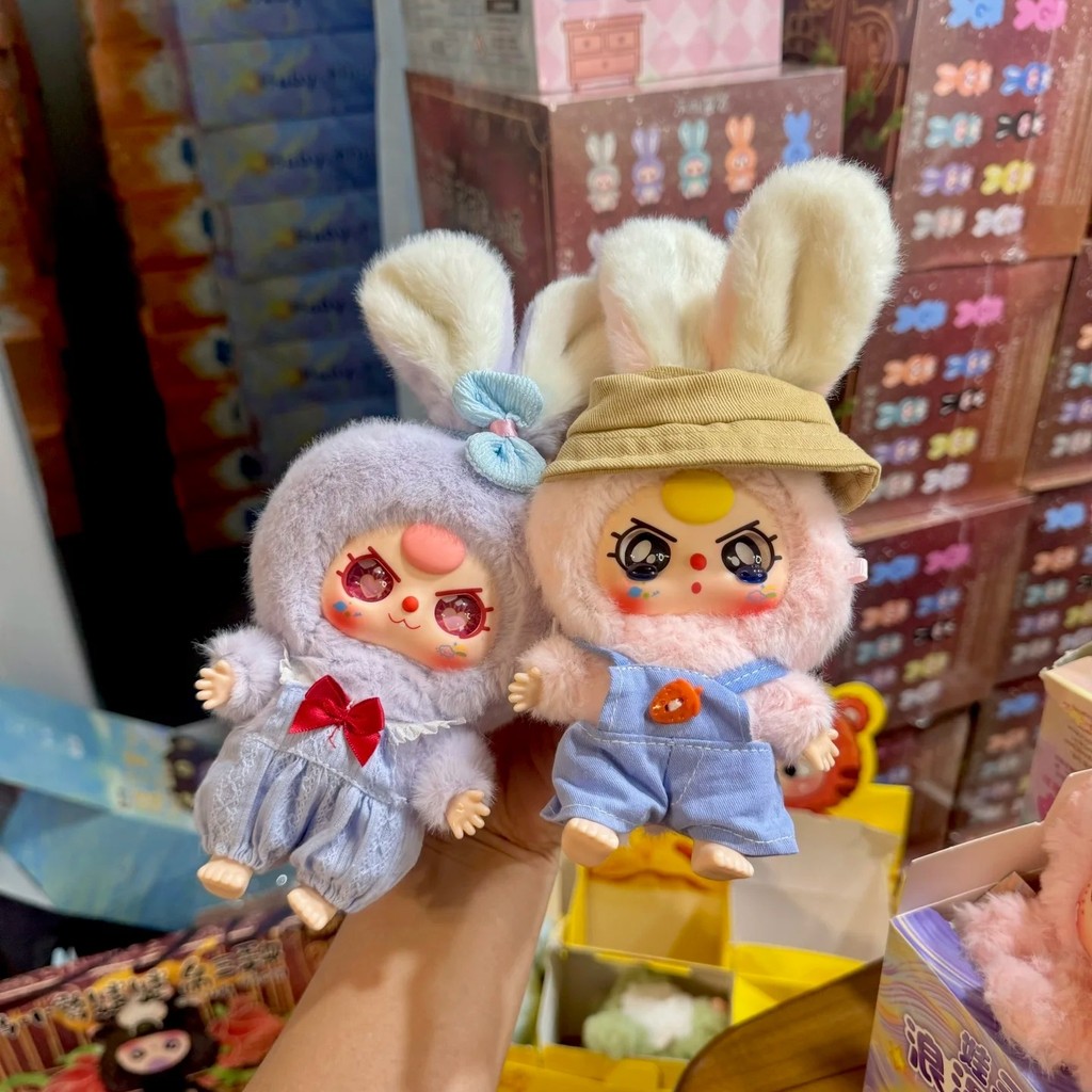 Baby Three Macaroon Bunny Blind Box Lovely Vinyl Face Plush Doll ...