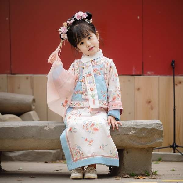 cheongsam muslimah kids 汉服 cheongsam dress kids New Style Children's ...
