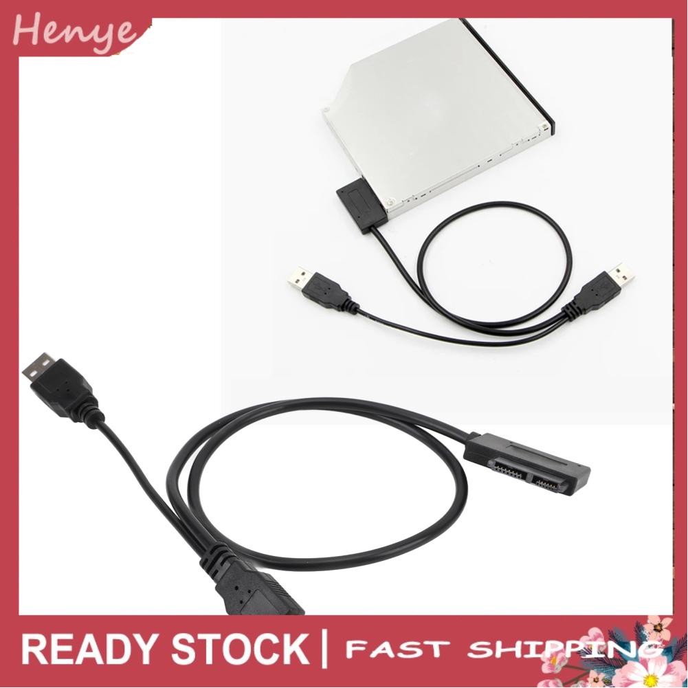 Henye Gugxiom USB 3.0 to 7+6 13 Pin Slimline SATA Adapter Cable 2.0 Hot Swapable for Laptop CD ...