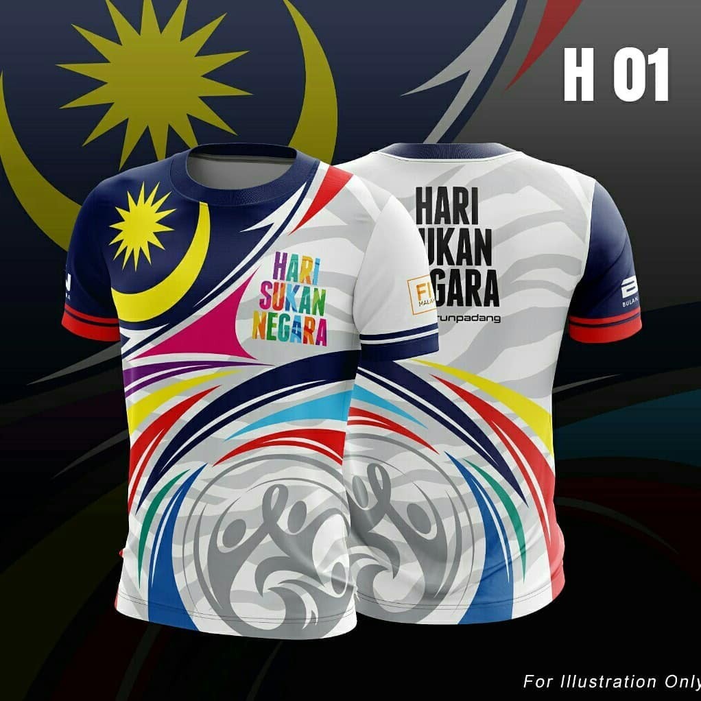 2024 fully sublimated HARI SUKAN NEGARA Baju Jersey custom nama Lelaki ...