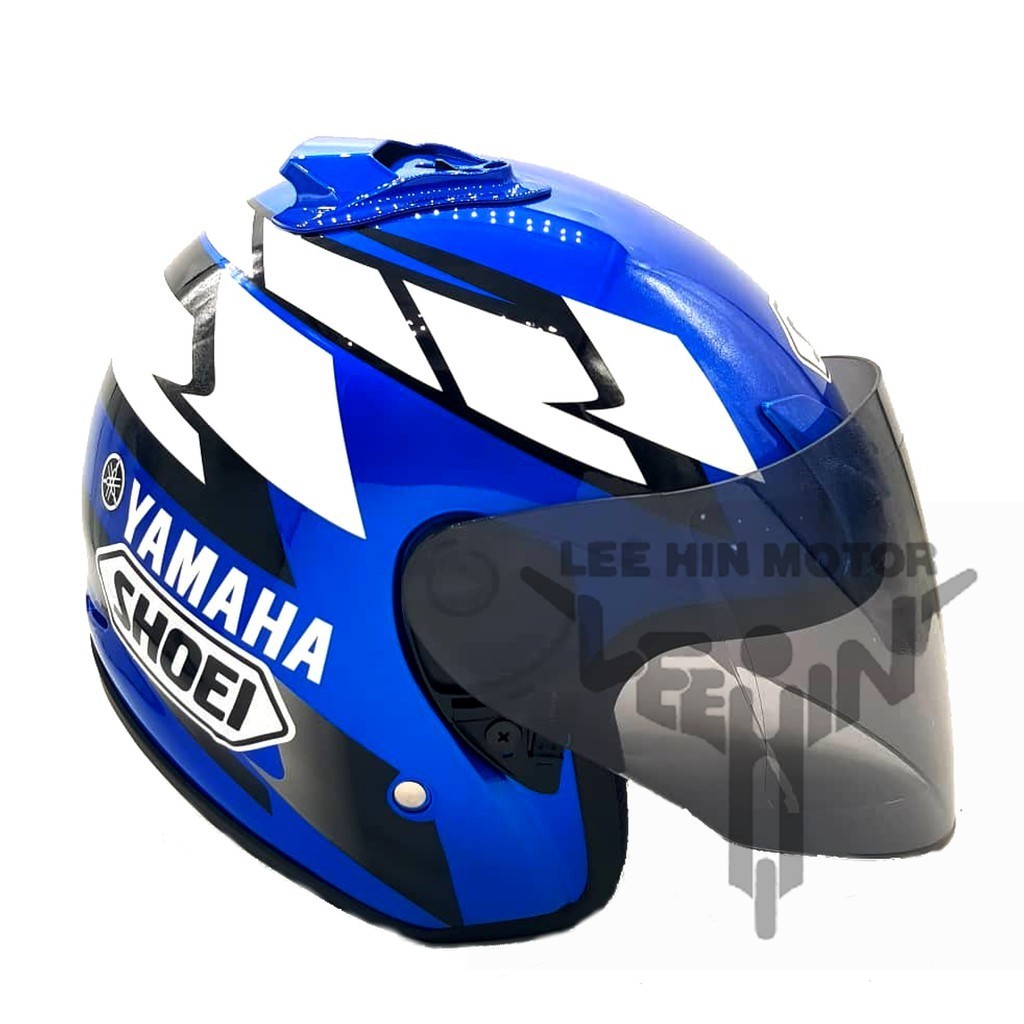** Free Tinted Visor ** Shoei J-Force 2 JF2 V8 Yamaha Factory Helmet ...
