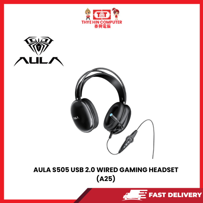 AULA S505 USB 2.0 WIRED GAMING HEADSET (A25) | Shopee Malaysia