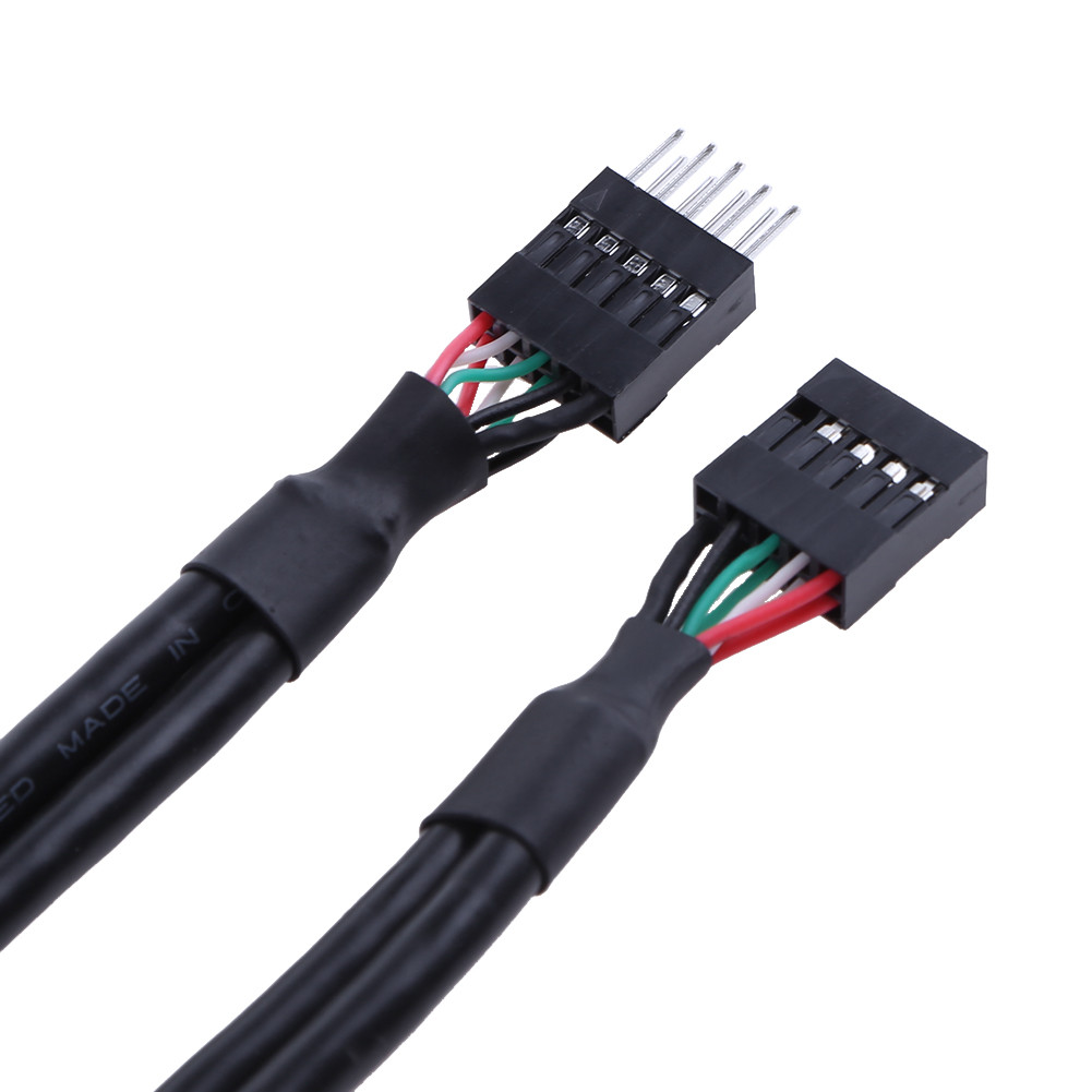 USB 2.0 9 Pin Male To 9 Pin Female Cable Extender 9pin USB Header ...