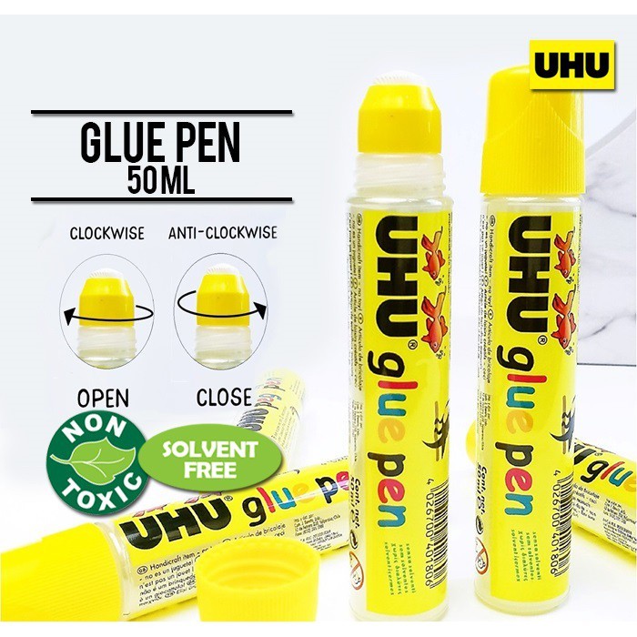 UHU Liquid Glue 50ml | UHU Happy Glue Pen Water Glue | Clear Glue ...
