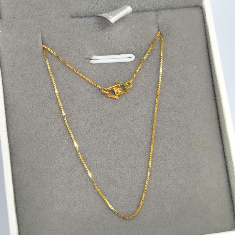 Rantai Leher 916 Emas Korea 375 Gold Necklace for Kids Fashion ...