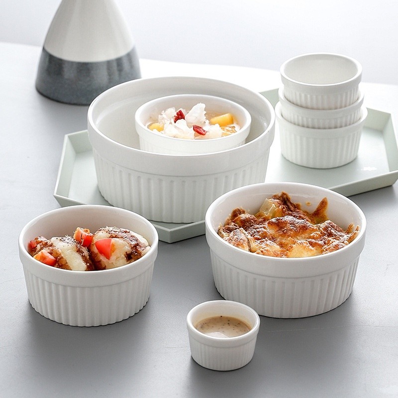 Ramekins Baking Souffle Bowl Creme Pudding Dessert Cup Cake Mould ...