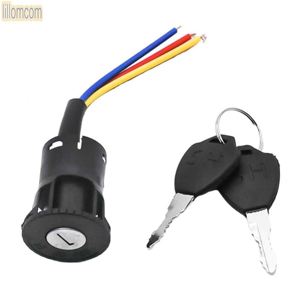 Durable For Electric Scooter EBike Lock+Key with 3 Wire Position ...