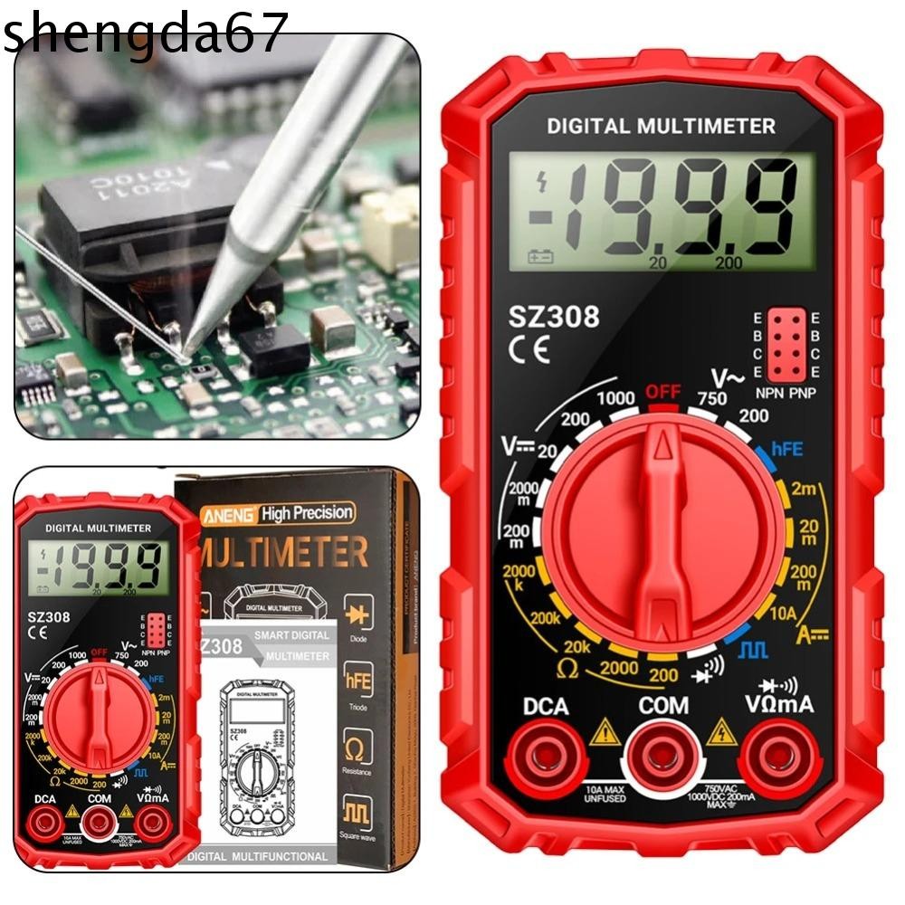 SHENGDA Digital Multimeter, Ohm Square Wave 1999 Counts Current ...