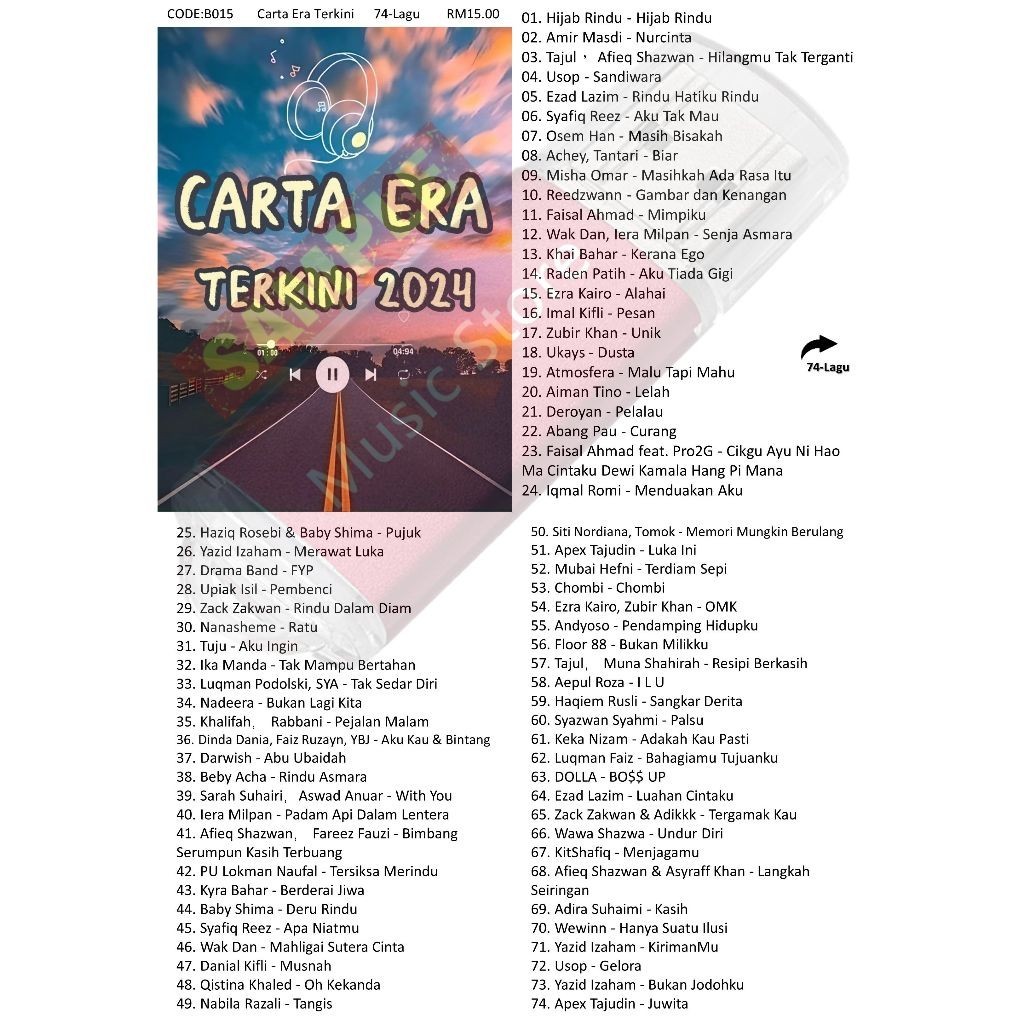 Pendrive Usb Carta Era Terkini 2024 Lagu Song Music Mp3 B015 | Shopee Malaysia