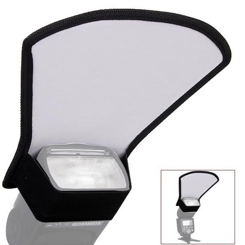 Dual Side Silver/White Flash Diffuser Speedlite Light Reflector for ...