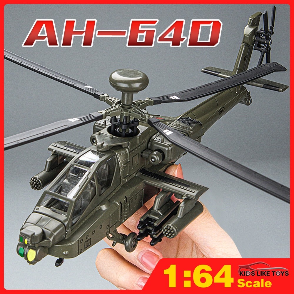 Scale 1/64 Apache gunship AH-64D / Black Hawks UH-60 Helicopter Gunships Alloy Diecast Model ...
