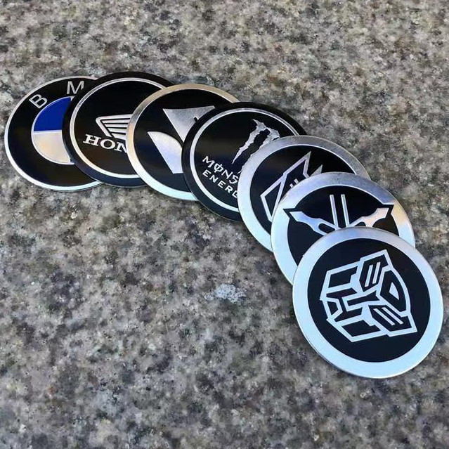 4 PCS Wheel Sticker 55MM Body Sticker Wheel Center Cover Decorative ...