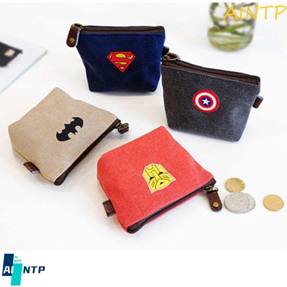 AINTP Marvel Purses Boys Creative Key Bag Hero Wallet Canvas Pocket ...