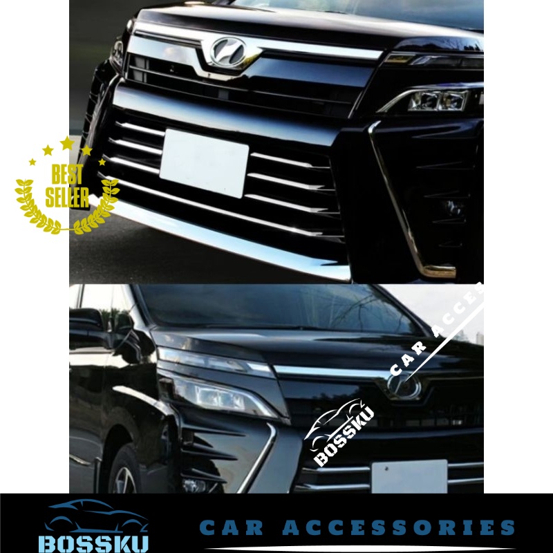 Toyota Voxy 80 Decorative Front Bumper Cover Front Guard Cover Exterior ...