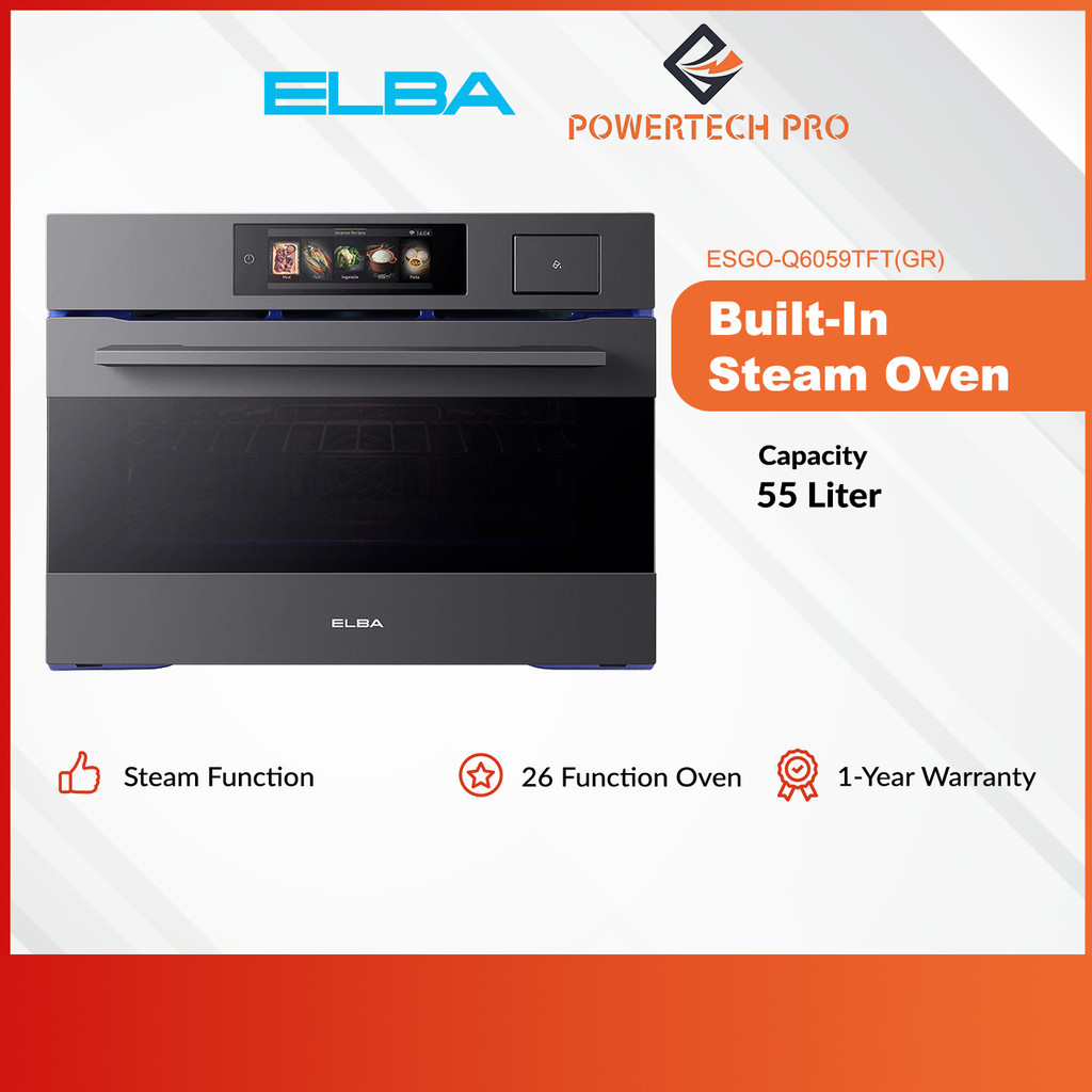 Elba Built-in Steam Oven with Multi-Function Oven Steam Features The ...