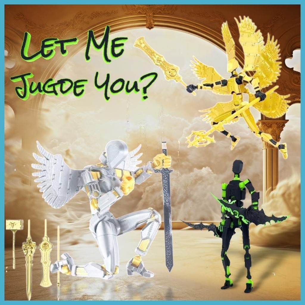 3D Print Multi-Jointed Movable Lucky 13 Action Figurines Removable ...