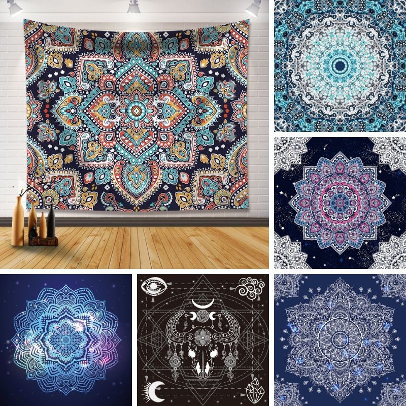 Mandala Tapestry Wall Decor Bohemian Backdrop Hanging Cloth Bedroom ...