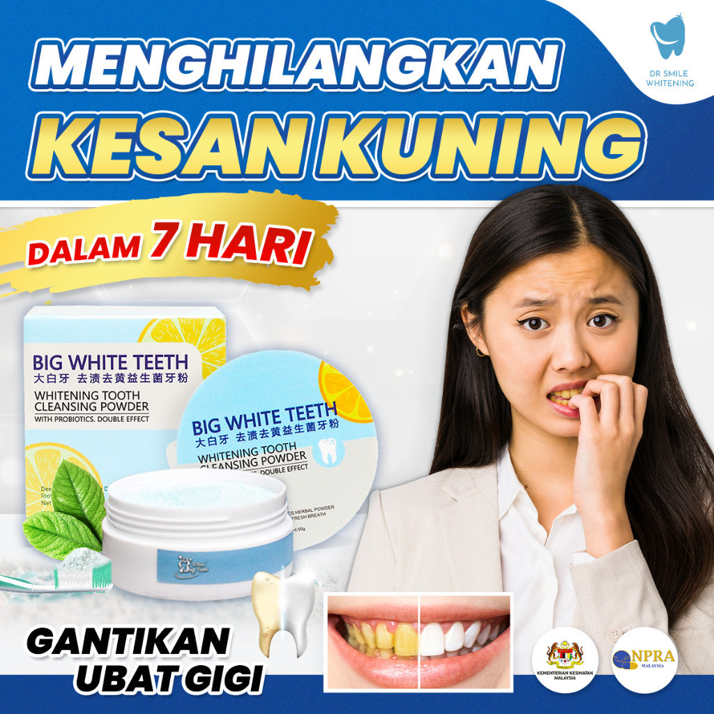 Dr Smile Big White Teeth Yellow Toothpaste Tartar Whitening Teeth ...