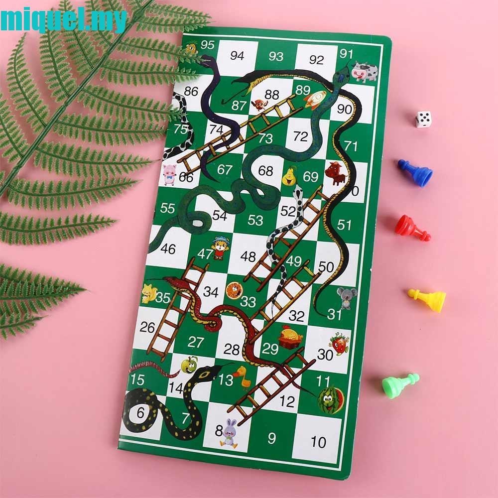 MIQUEL Snake Ladder Toys, Educational Portable, Table Games Family ...