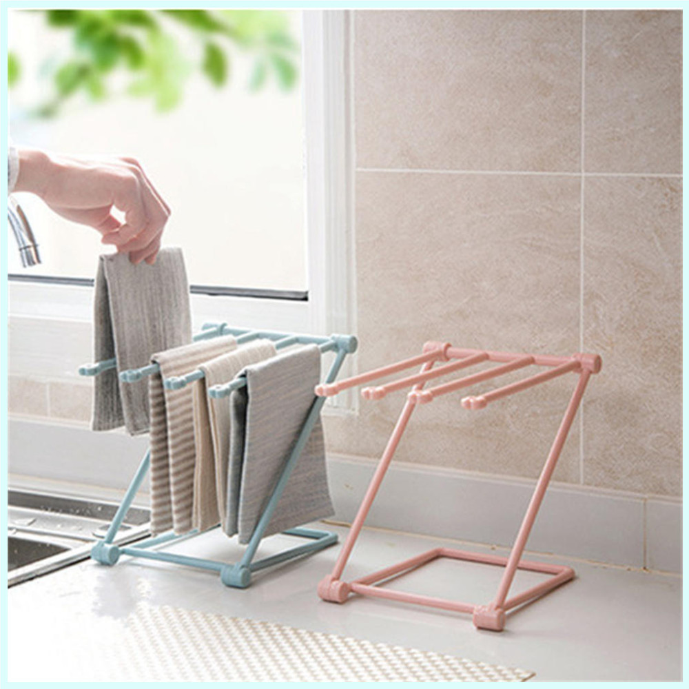 Vertical Foldable Countertop Towel Rack, Drainer Organiser, Kitchen ...
