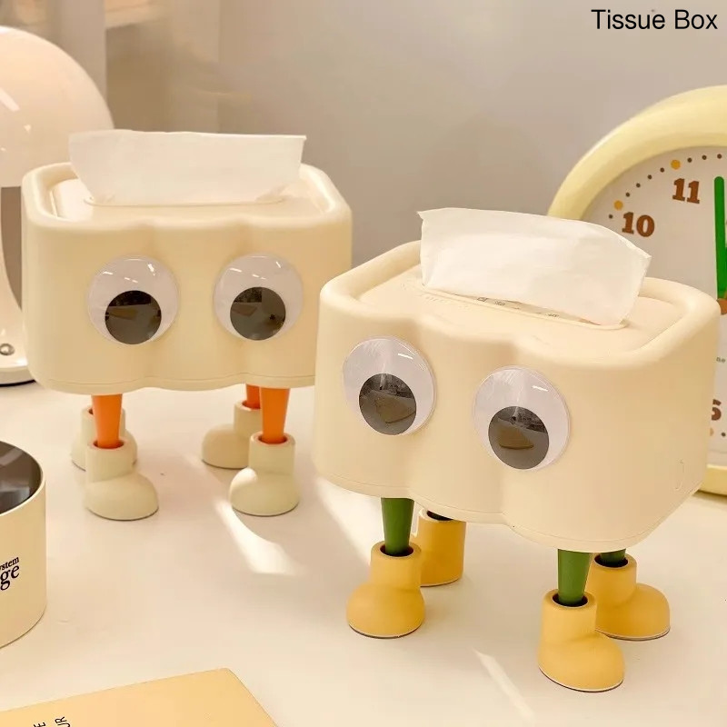 Cute Big Eyes Feet Tissue Box Creative Living Room Coffee Table Table ...