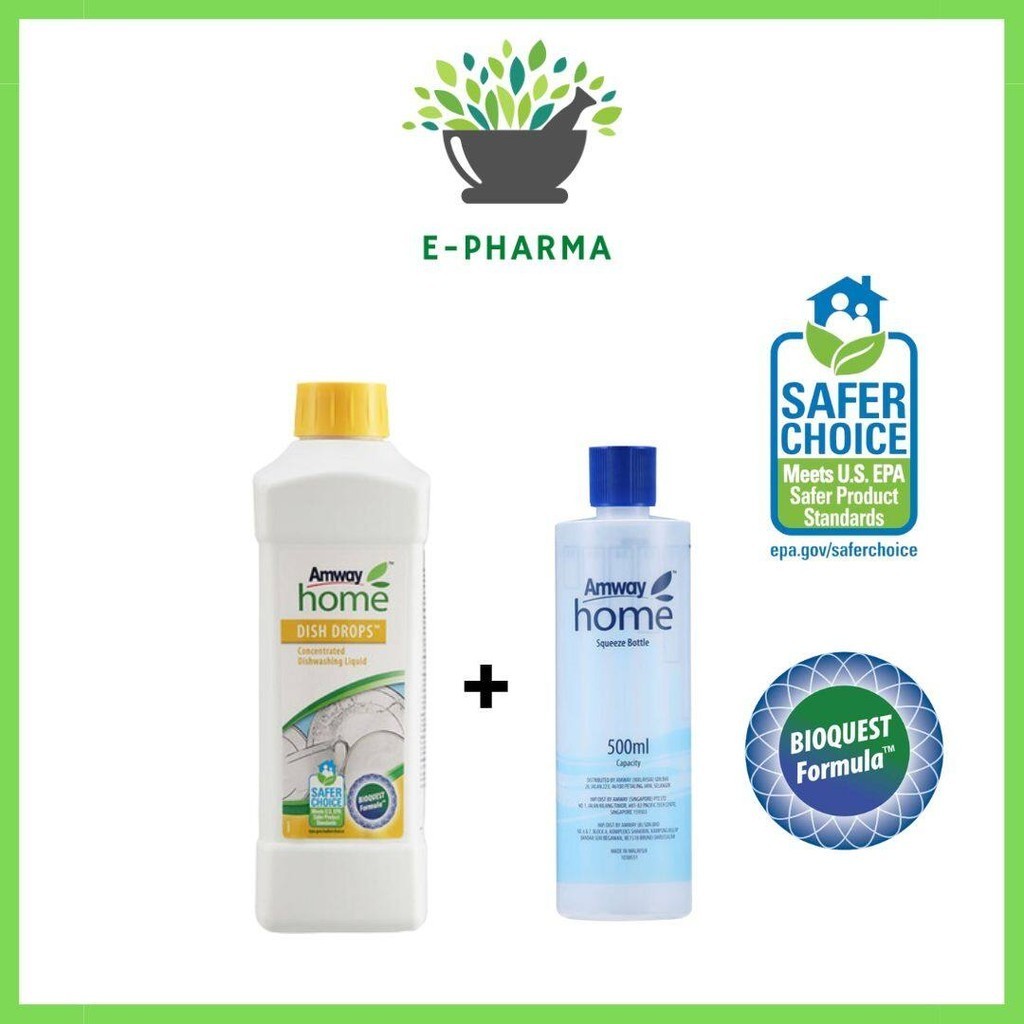 DISH DROPS Concentrated Dishwashing Liquid 1 Litre + Plastic Squeeze ...