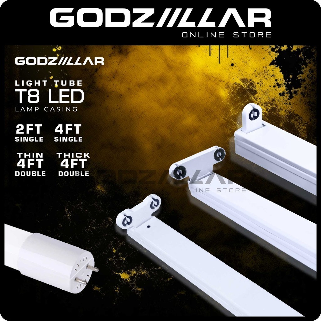 (4FT & 2FT) T8 LED Light Casing Lamp Casing Thin/Thick Single/Double ...