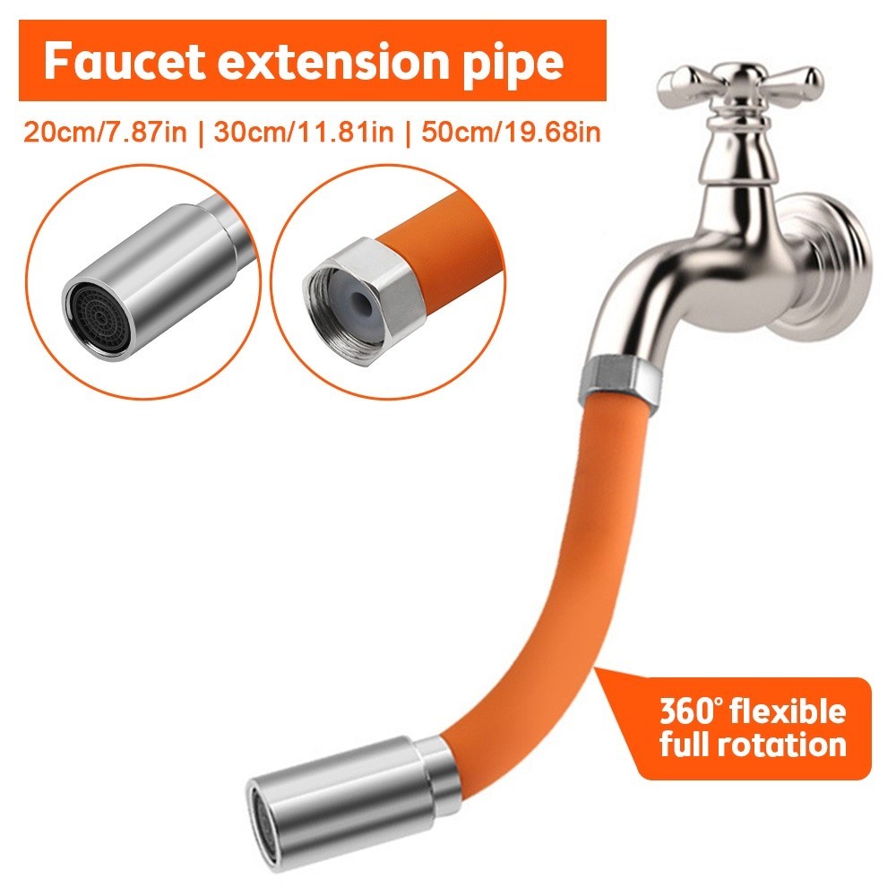 Universal Foaming Faucet Tube 360° Free Bending Faucet Extension Sink ...