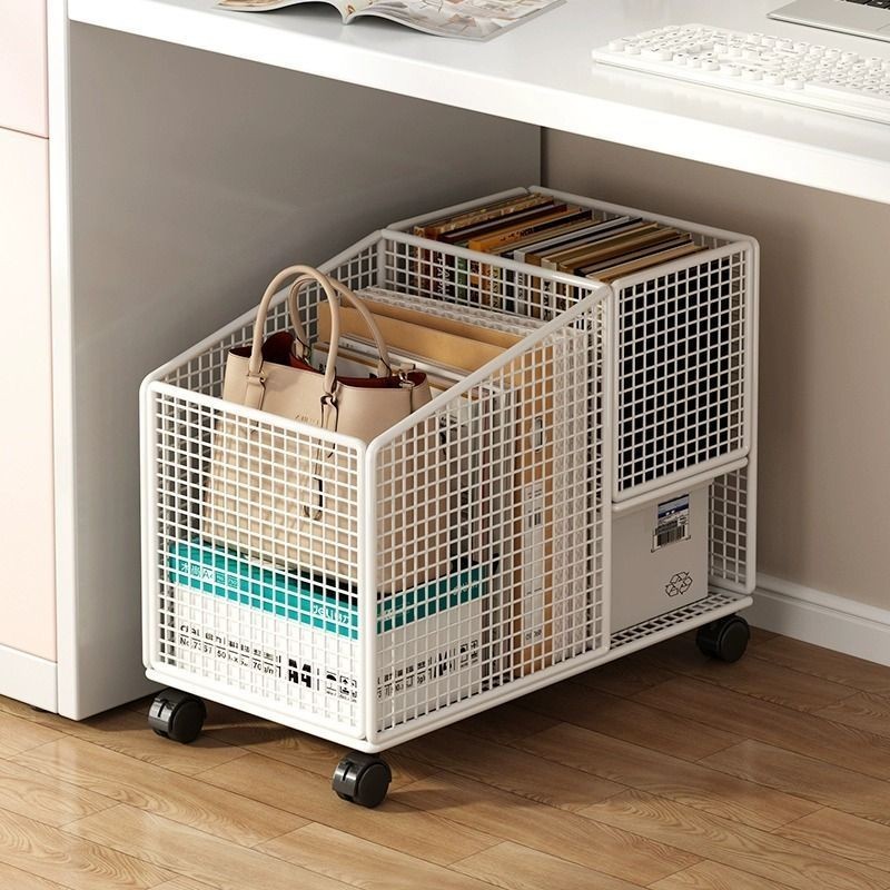 Under Desk Storage Cabinet Wheeled Bookshelf Office Under Desk Bookcase ...