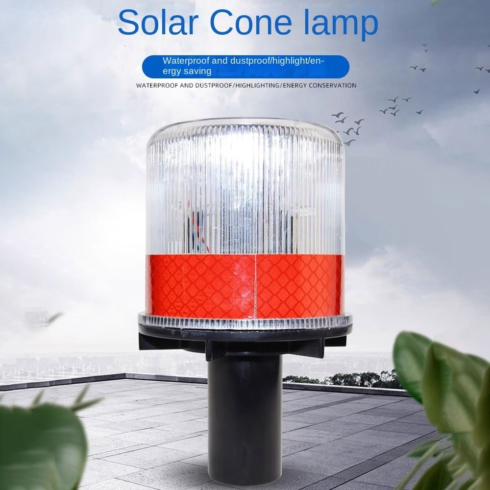 Solar night road cone lights, construction site wall flashing lights ...