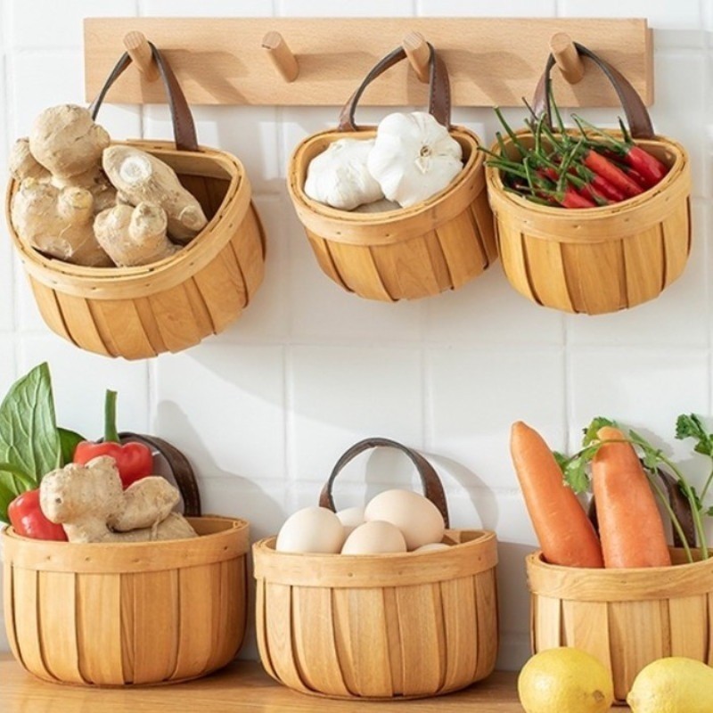 Wall Hanging Basket Rak Bawang Rak Rempah Ratus DapurKitchen Organizer ...
