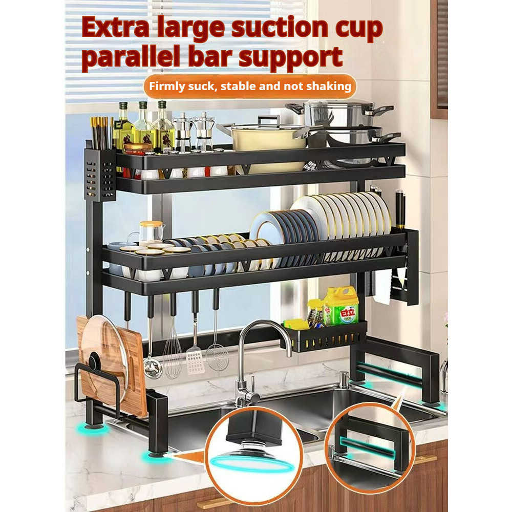 kitchen sink thickened stainless steel storage rack storage rack dish ...