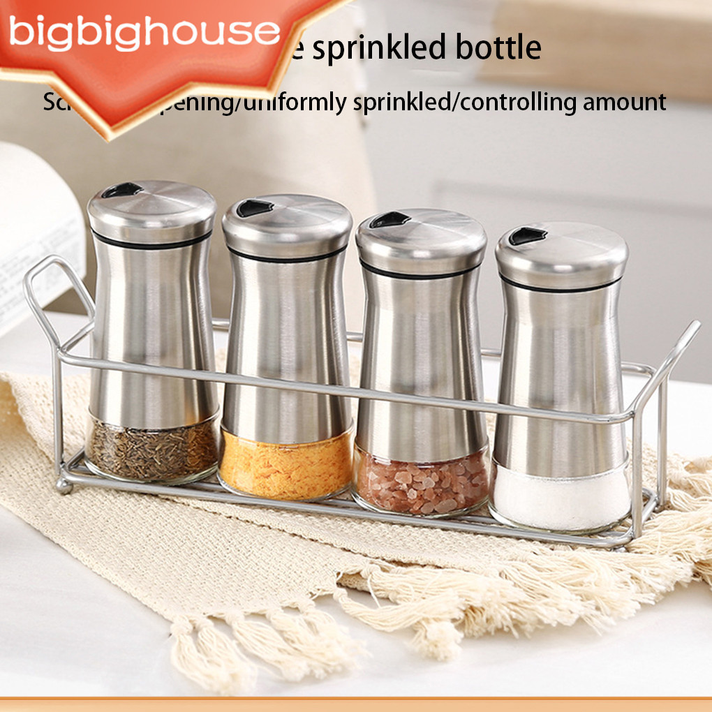 1/2 Salts Pepper Shaker Seasoning Pot Camping Barbecue Spices Bottle ...