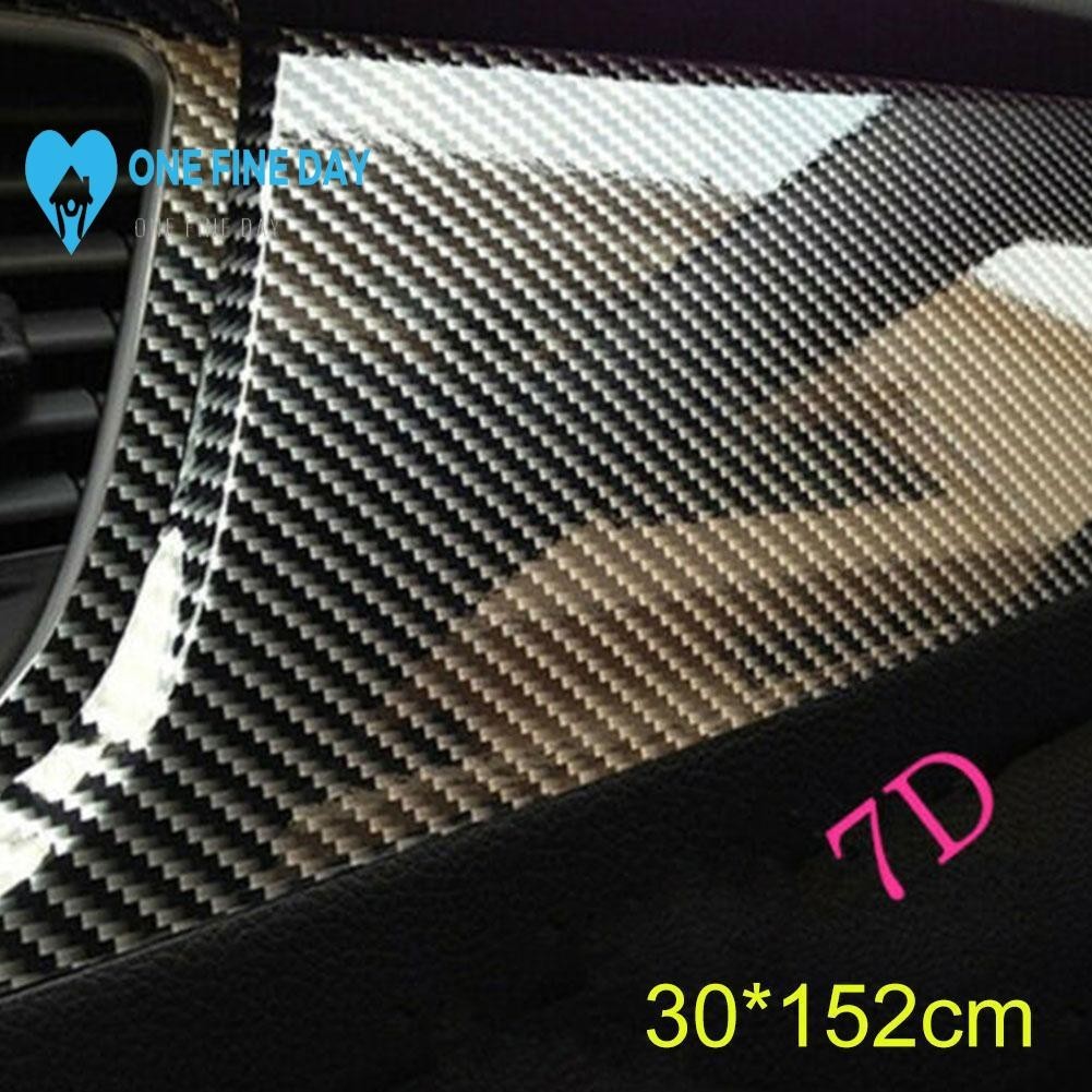 7d Carbon Fiber Decal For Cars Glossy Carbon Fiber Interior Trim Film ...