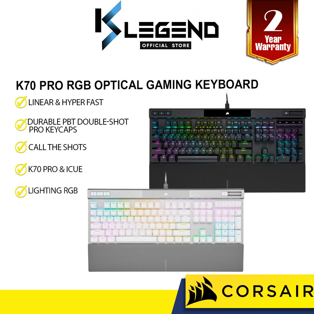 K70 PRO RGB Optical-Mechanical Gaming Keyboard with PBT DOUBLE SHOT PRO Keycaps | Shopee Malaysia