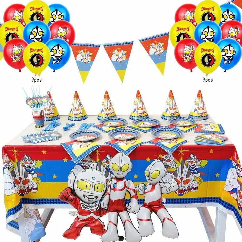 Classic Ultraman Salted Egg Superman Children's Birthday Theme Party ...